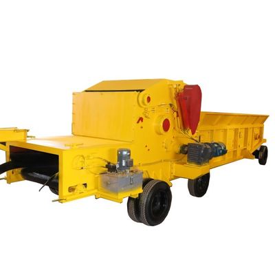 Wood Chipper Tub Grinder Large Roots Shredder With Hydraulic Conveyor