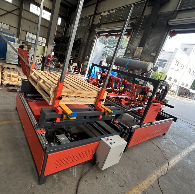 Wood Pallets Block Nailing Machines Assembly Line Equipment Nailer ...