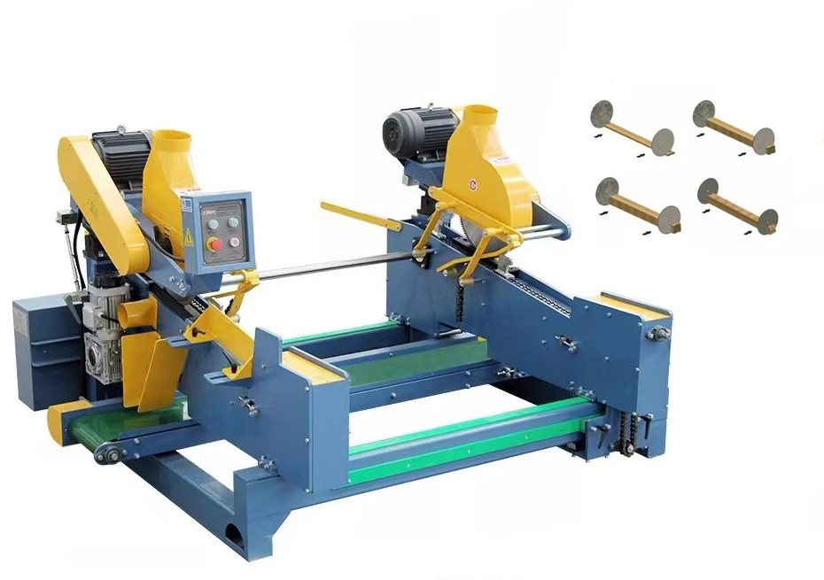 Automatic Wood Plank Edge Cross Cutting Double End Trim Saw Machine