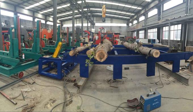 Log cutting Vertical Band Saw Machine with hydraulic log loading Arm