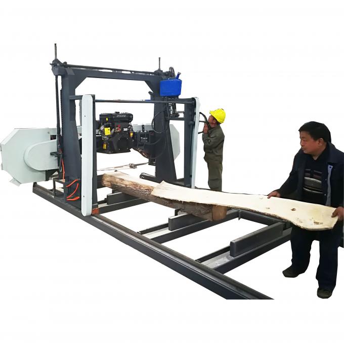 Round Log Cutting band saw mill , portable horizontal band sawmills machine