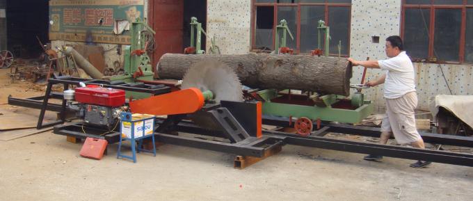Diesel Engine powered portable circular sawmill, portable swing blade ...