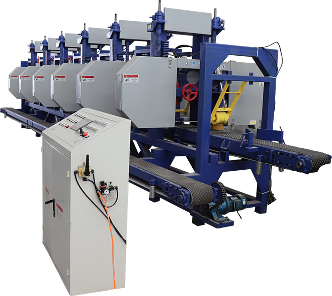 6 Heads multiple Horizontal Resaw Band Saws For Large Wood Cants /wood ...